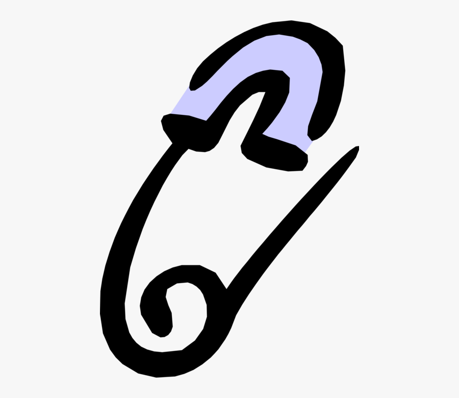 Vector Illustration Of Safety Pin Device Fastens Objects , Free ...
