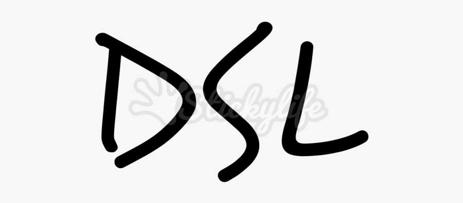 Dsl Monogram - Calligraphy , Free Transparent Clipart - ClipartKey