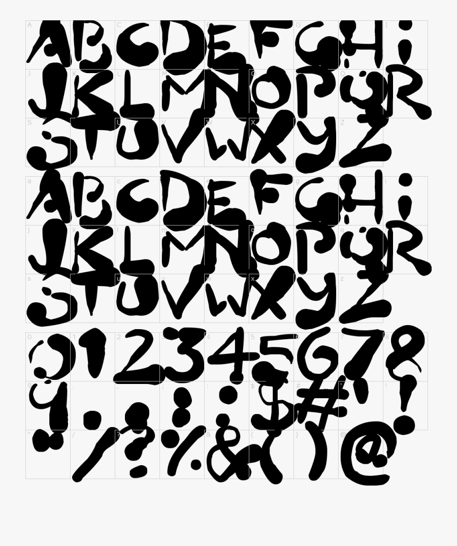 Paint Blobs Font - Calligraphy , Free Transparent Clipart - ClipartKey