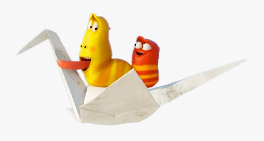 Larva Red And Yellow On Paper Plane - Origami , Free Transparent ...