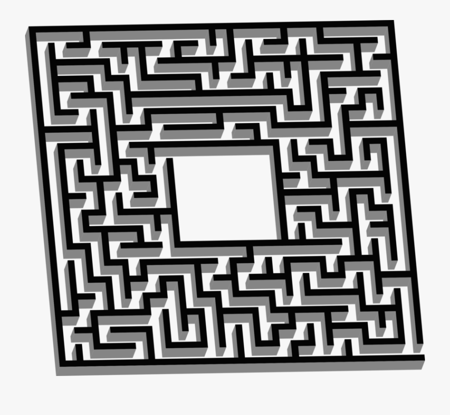 Square,angle,symmetry - 3d Maze Top View Transparent , Free Transparent ...