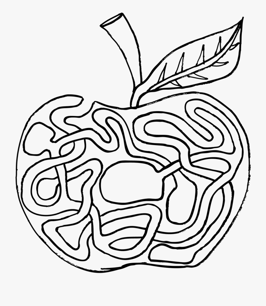 Labyrinth Apple Riddle Free Picture - Coloring Labyrinth , Free ...