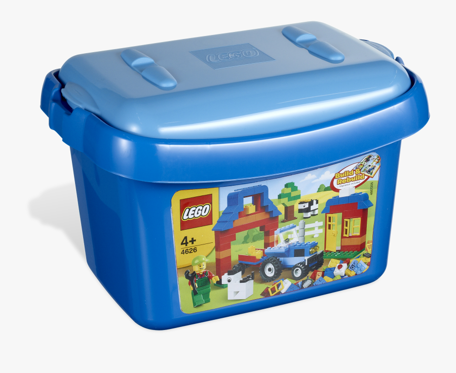 Lego Brick Box - Lego Plastic Box Blue , Free Transparent Clipart ...