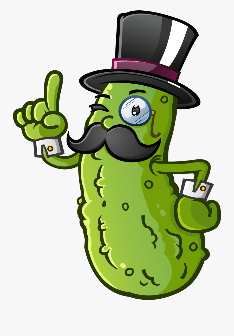 Thrifty Pickle Mascot - Pickle Gentleman , Free Transparent Clipart ...