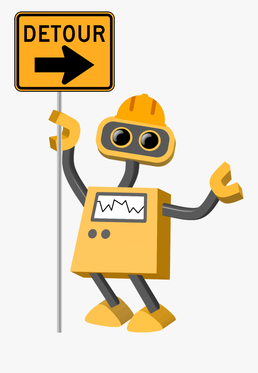 Robot With Stop Sign , Free Transparent Clipart - ClipartKey