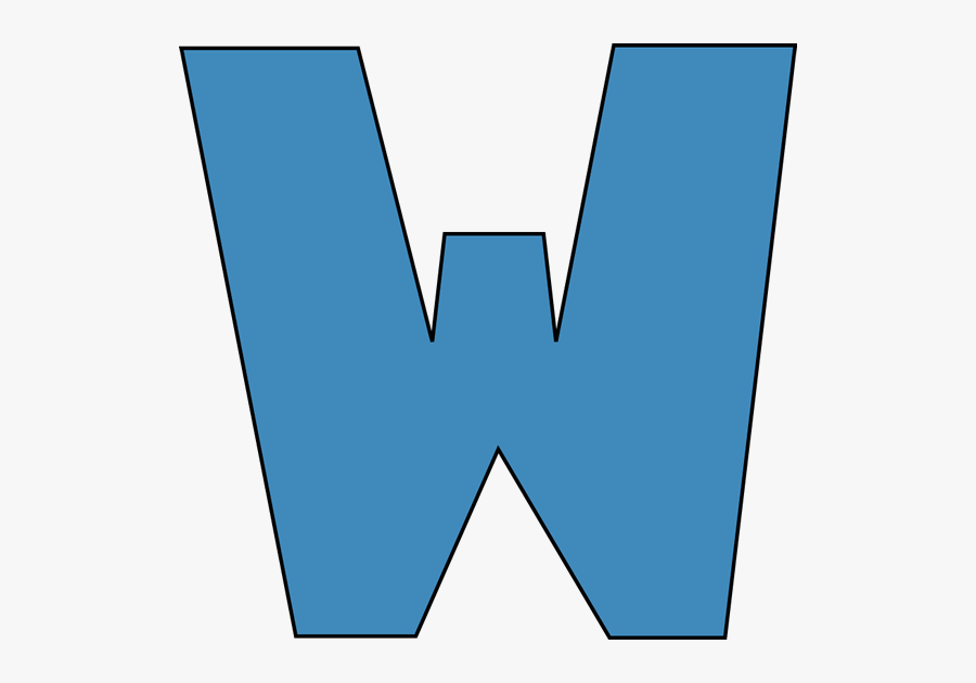 Blue Alphabet Letter W Clip Art Blue Alphabet Letter - Blue W Clip Art ...