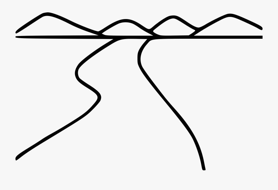 Road Diverging Image Black And White Clipart & Clip - Path Clipart ...