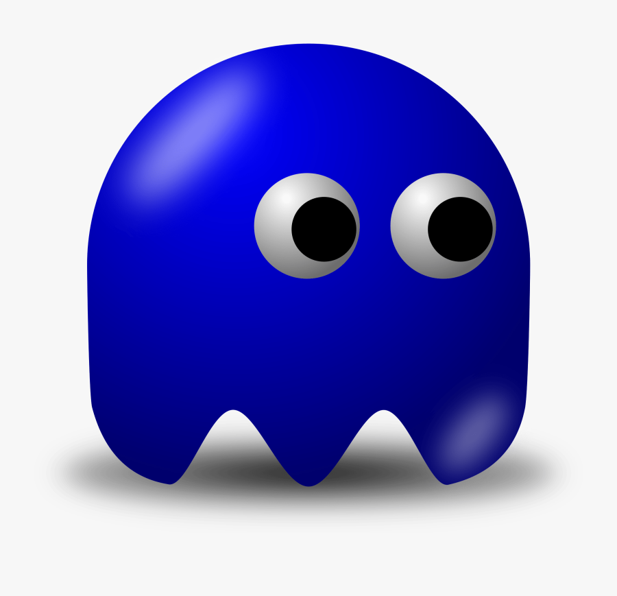 Pacman Clipart Video Game - Pac Man Dark Blue Ghost , Free Transparent ...