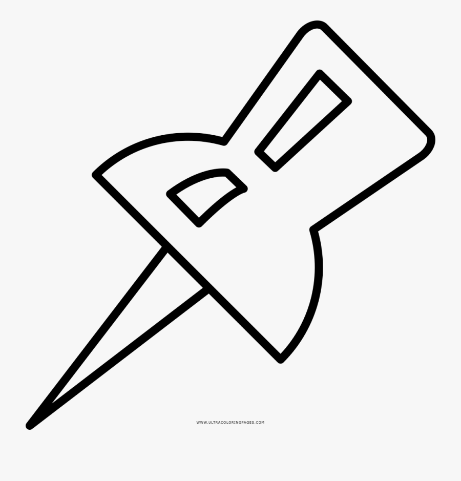 Thumb Tack Coloring Page - Drawing Pin , Free Transparent Clipart ...