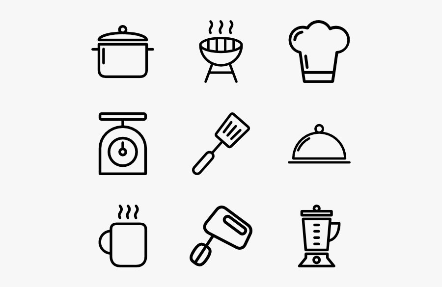 Kitchenware Vector Cooking Pattern - Cooking Vector Icon Png , Free ...