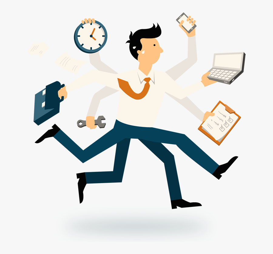 Moving Clipart Business - Transparent Busy Person Clipart , Free ...
