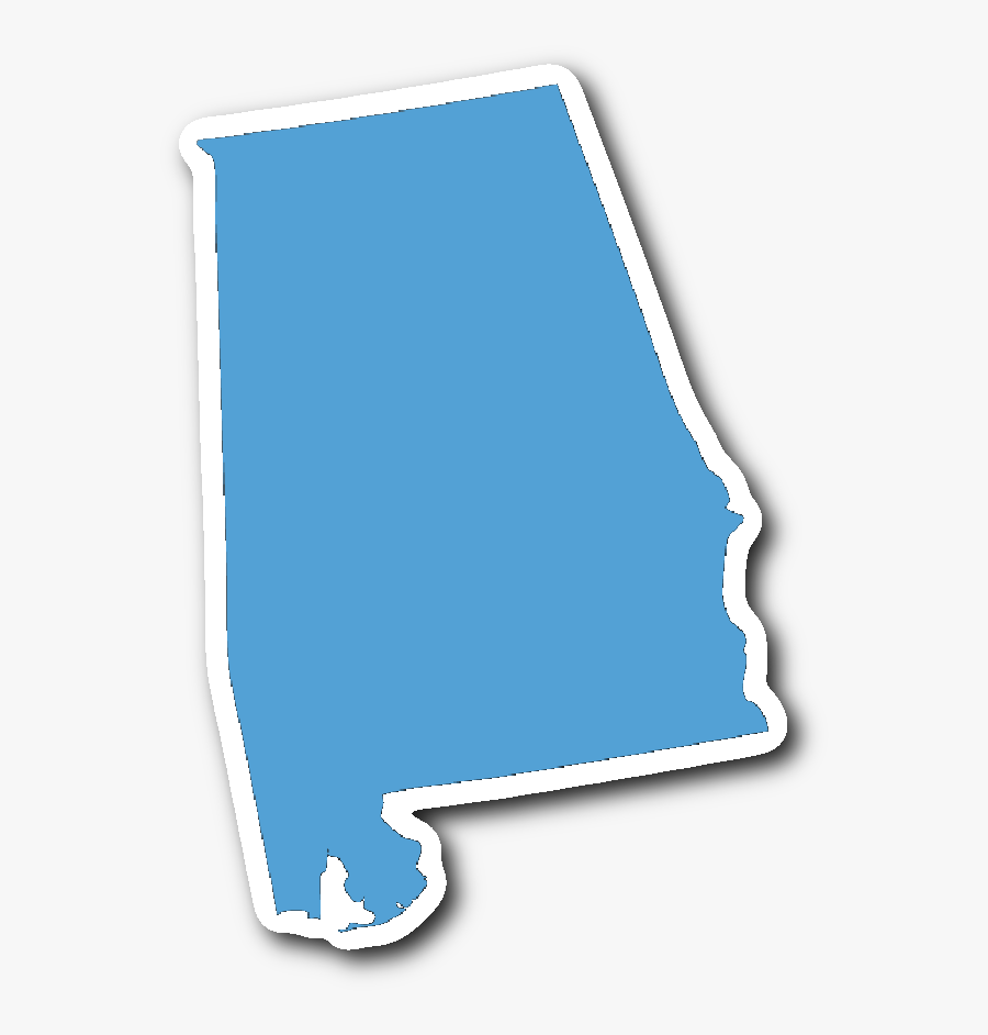 Alabama State Shape Sticker Carolina Blue , Free Transparent Clipart ...