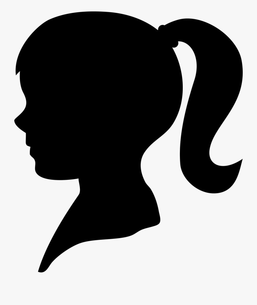 Transparent Girl Head Png - Transparent Girl Silhouette Head , Free ...