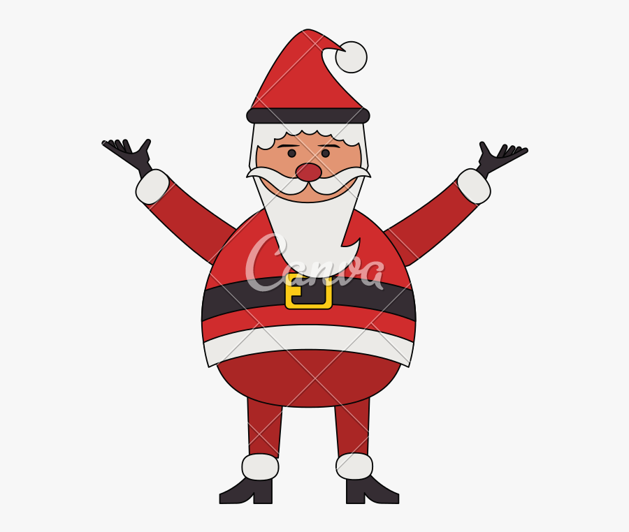 Clip Art Fat Santa - Santa Claus , Free Transparent Clipart - ClipartKey