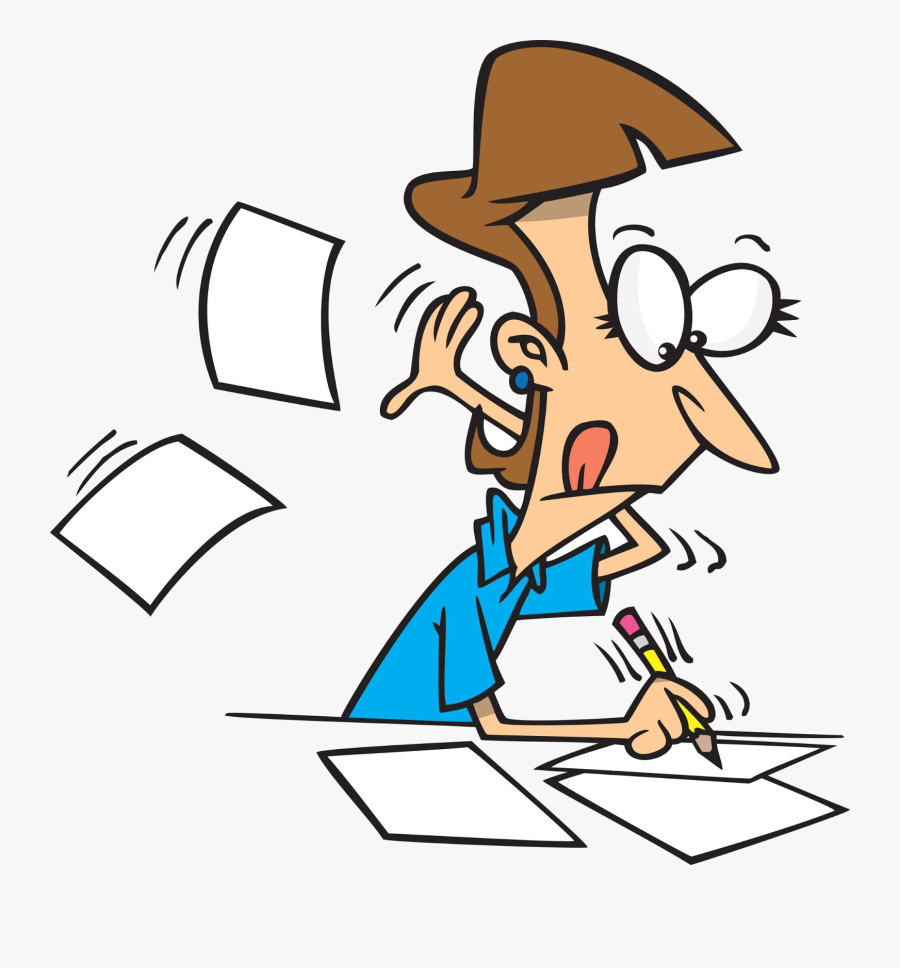 Test Clip Art Transparent Png - Cartoon Of Someone Writing , Free ...