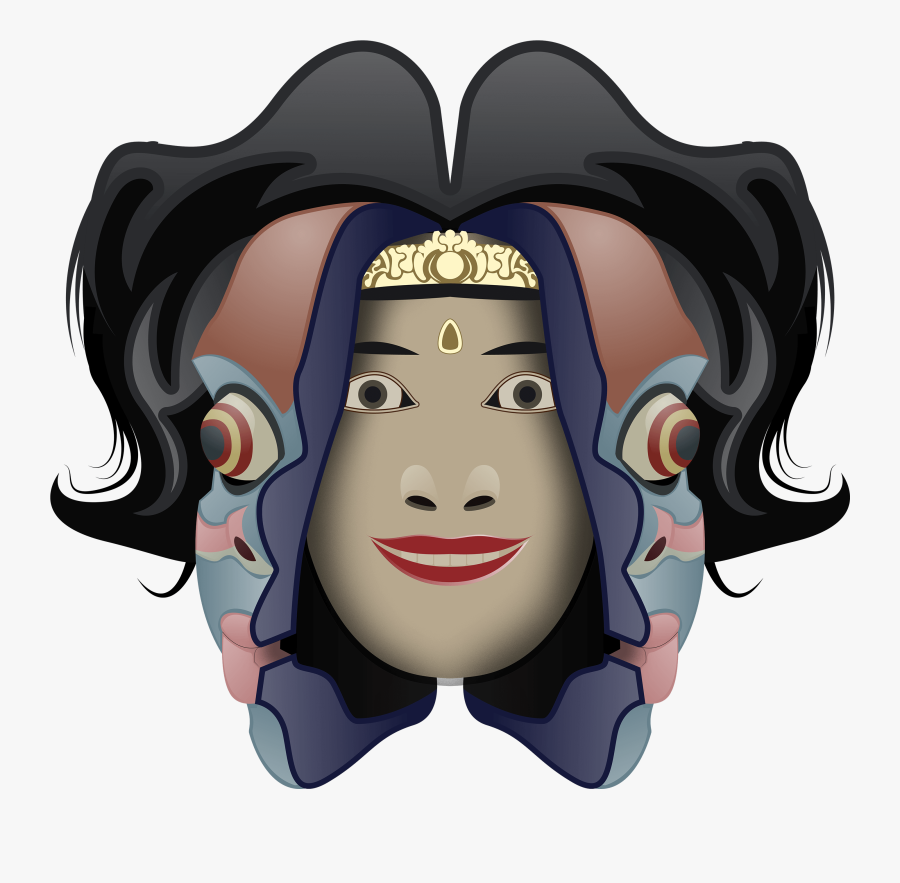 Bali Transformation Mask - Cartoon , Free Transparent Clipart - ClipartKey