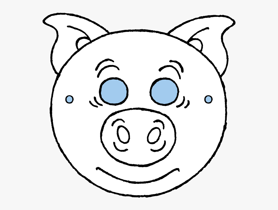 Pig Mask Colouring Page Drawing Picture 01k - Masker Varken Knutselen ...