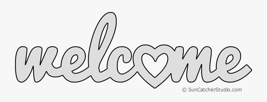 Stencil Svg Welcome - Heart , Free Transparent Clipart - ClipartKey