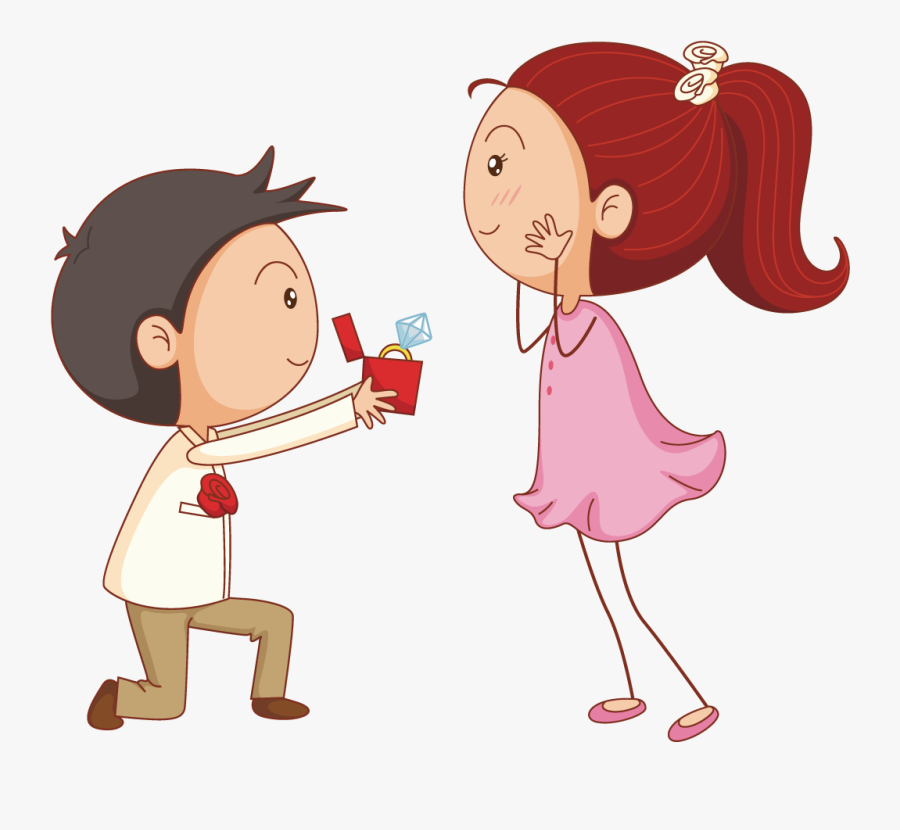 Marriage Proposal Cartoon Illustration - Propose Day Cartoon , Free ...