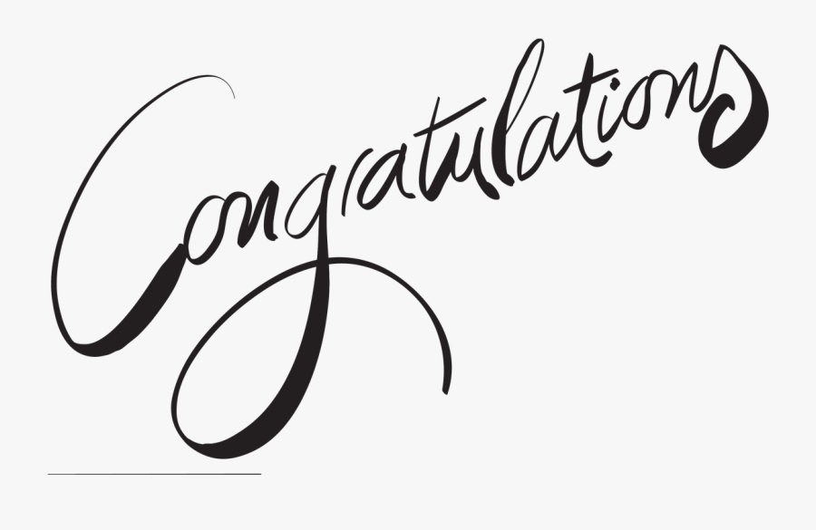 Calligraphy Vector Congratulation - Black Congratulations Transparent ...
