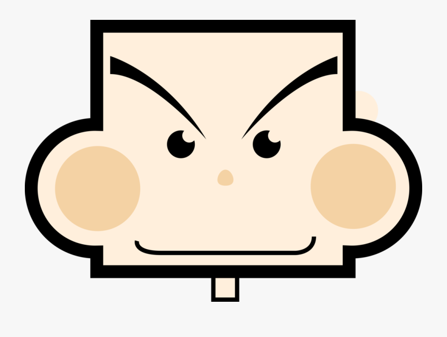 Head,artwork,snout - Rectangle Face Cartoon , Free Transparent Clipart ...