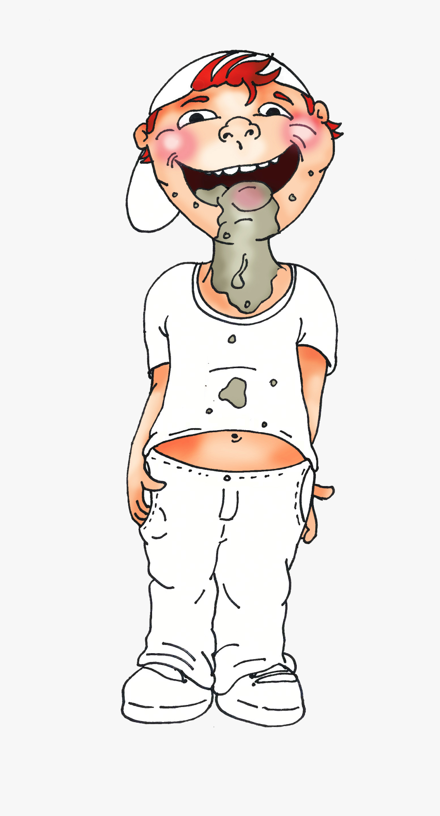 How To Throw Up - Cartoon , Free Transparent Clipart - ClipartKey