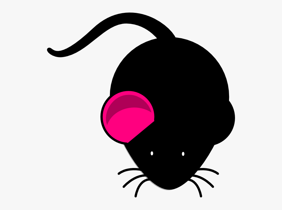 Black Mouse With Pink Ears , Free Transparent Clipart - ClipartKey