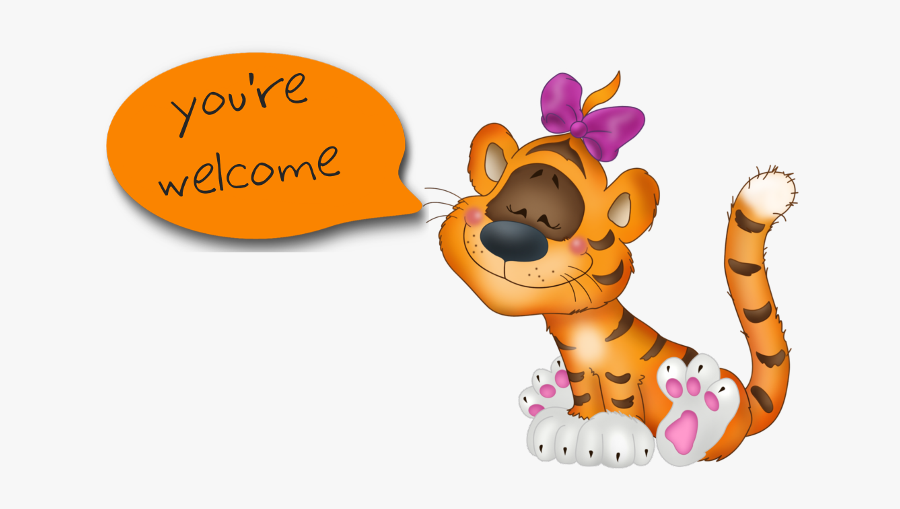 Freetoedit Cutetiger Yourwelcome - Tiger Cartoon Good Morning , Free ...