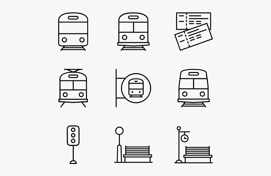 Train Station - Train Station Icon Line , Free Transparent Clipart ...