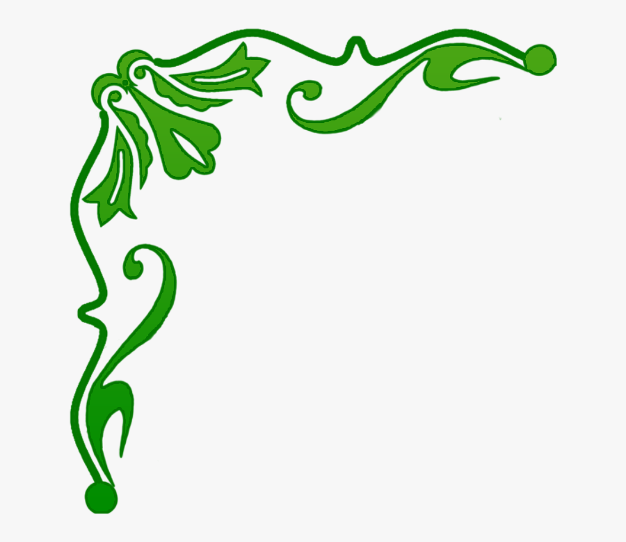 Corner Border Png Png Download - Green Color Corner Border , Free ...