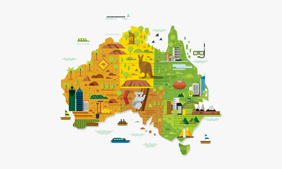 City Australia Map Of Illustration Melbourne World - Cute Map Of ...