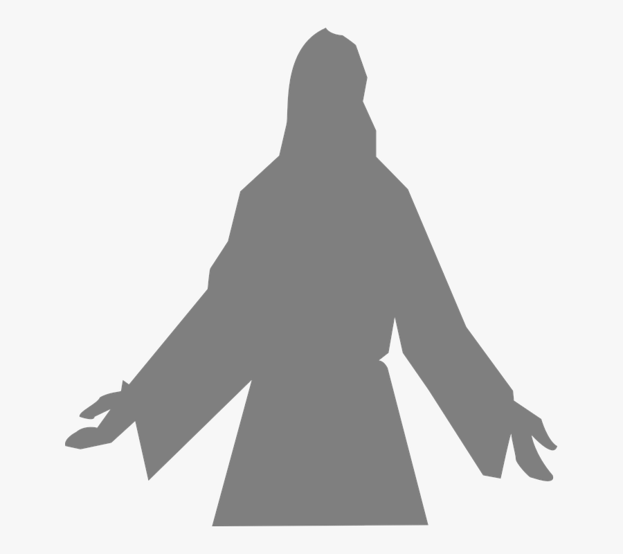 Prophet Jesus Preaching Grey Silhouette Supplicant - Shadow Of Jesus ...