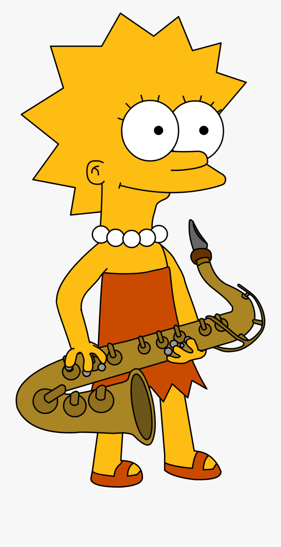 Transparent Sax Clipart - Cool Lisa Simpson Vector , Free Transparent ...
