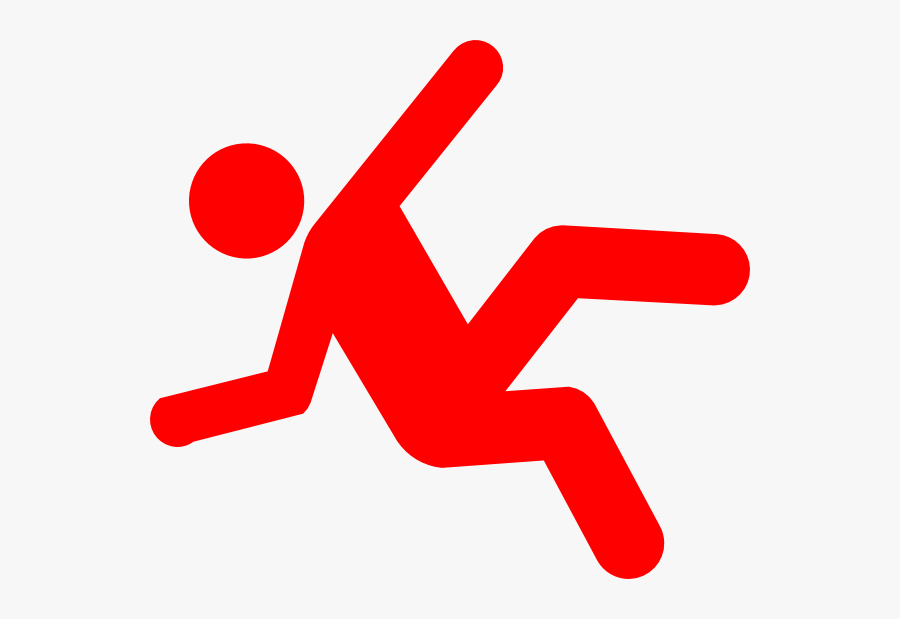 Transparent Slip Clipart - Transparent Falling Stick Figure , Free ...
