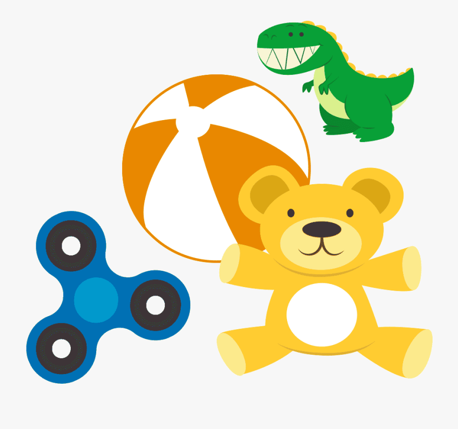 A Cartoon Blue Fidget Spinner, A Yellow Teddy Bear, - Toy , Free ...