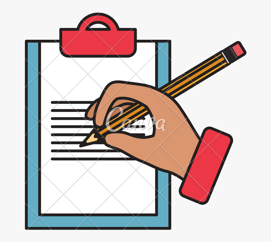 Transparent Clipboard Writing - Clipboard And Pencil Clipart , Free ...