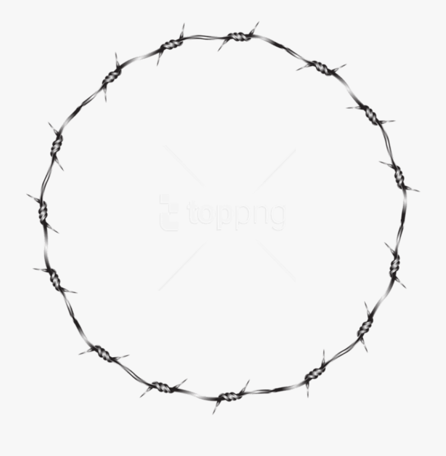 Transparent Barbed Wire Border Png - Barbed Wire In Circle Png , Free ...