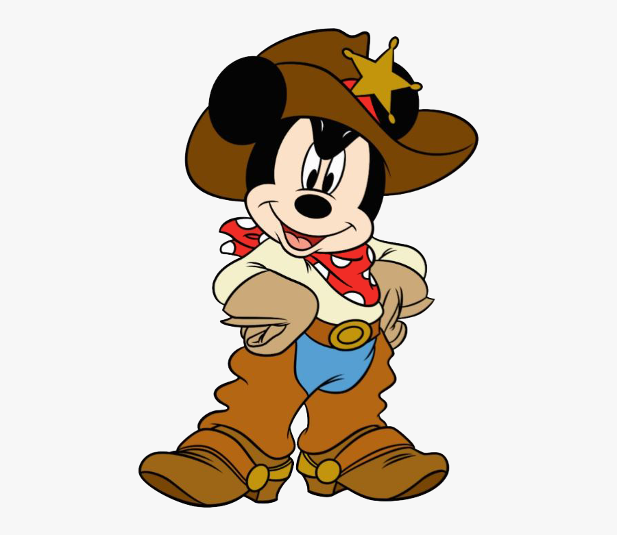 Mickey Mouse Clipart Cowboy - Coloring Pages Mickey Mouse Cowboy , Free ...