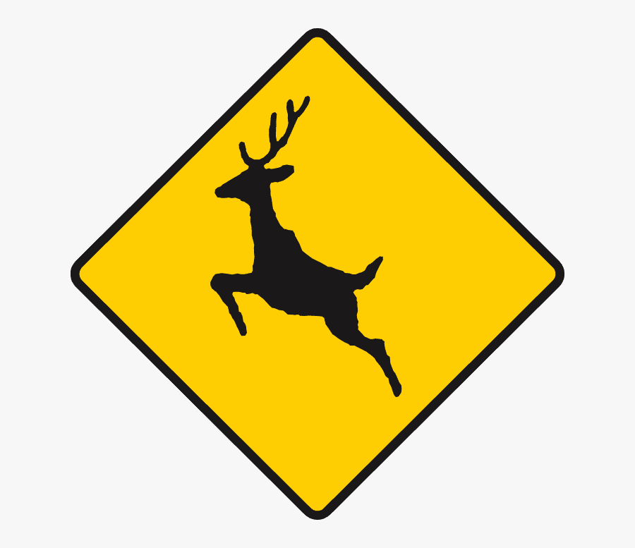 Reindeer Crossing Sign , Free Transparent Clipart - ClipartKey