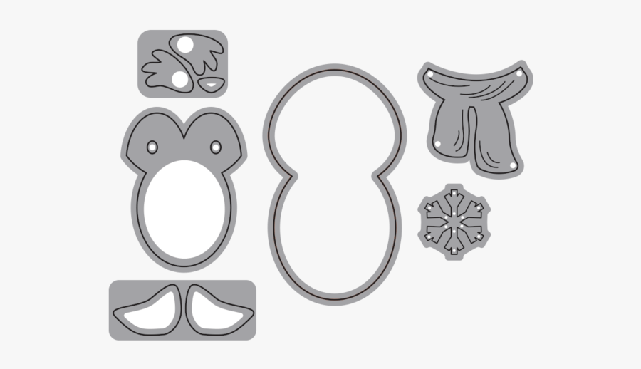 Winter Penguin Clip Art Black And White , Free Transparent Clipart ...