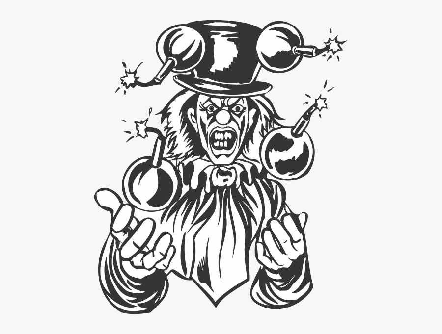 Evil Clown Decal , Free Transparent Clipart - ClipartKey
