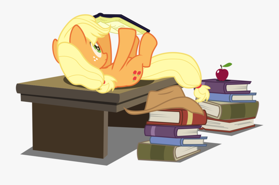 Reading Vector Cute Book - Applejack Reading , Free Transparent Clipart ...