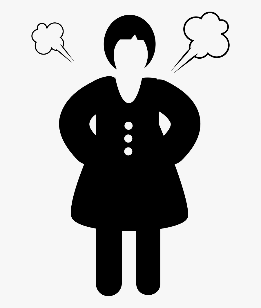 Transparent Woman At Computer Clipart - Woman Angry Icon Png , Free ...