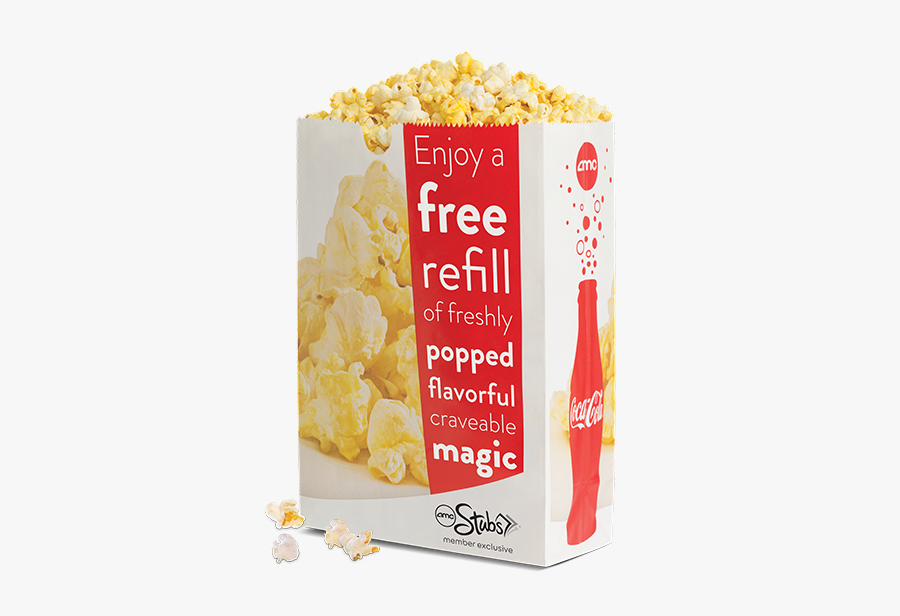Movie Theater Popcorn Png - Large Bag Amc Popcorn , Free Transparent ...