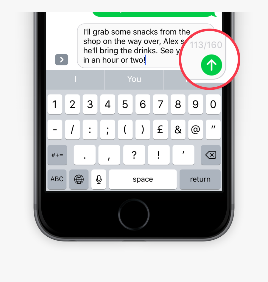 Transparent Iphone Text Bubble Png - Keyboard Ui Ios Numeric , Free ...