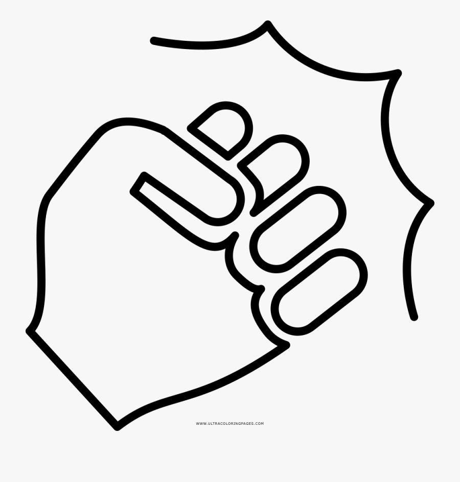 Punch Coloring Page - Line Art , Free Transparent Clipart - ClipartKey