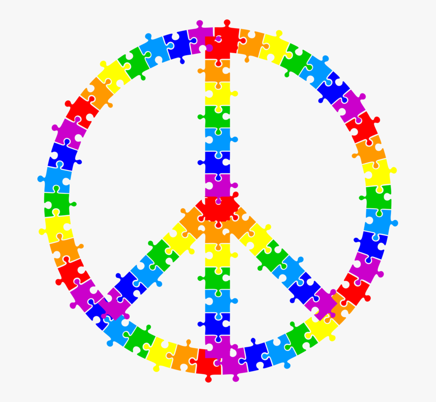 Symmetry,area,text - Autism Puzzle Piece Peace Sign , Free Transparent ...