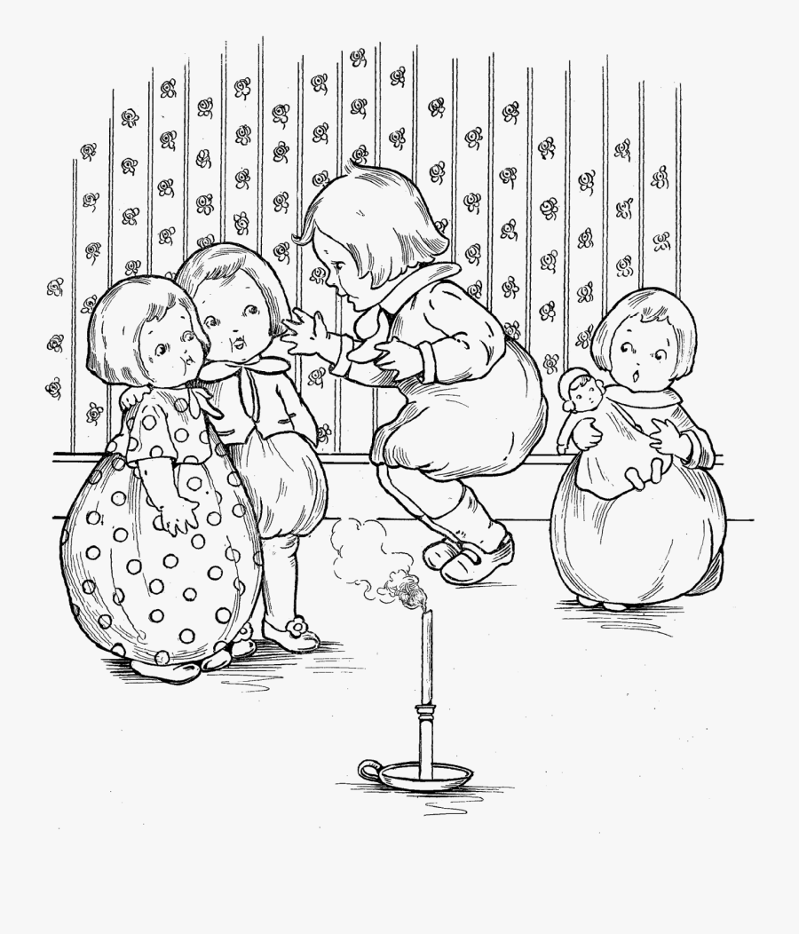 Storybook Nursery Rhyme Clip Art - Line Art , Free Transparent Clipart ...