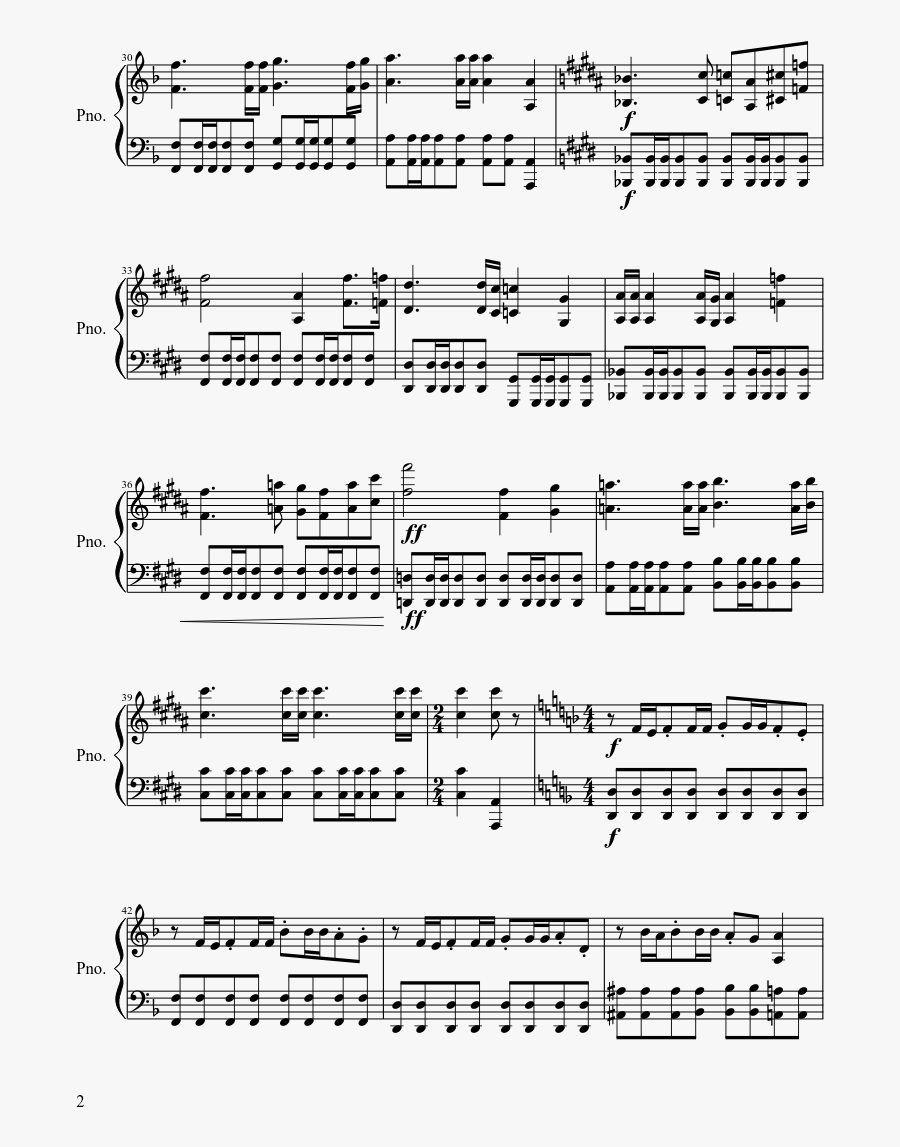 Roll Tide Sheet Music 2 Of 3 Pages - Reflection Piano Sheet Pdf , Free ...