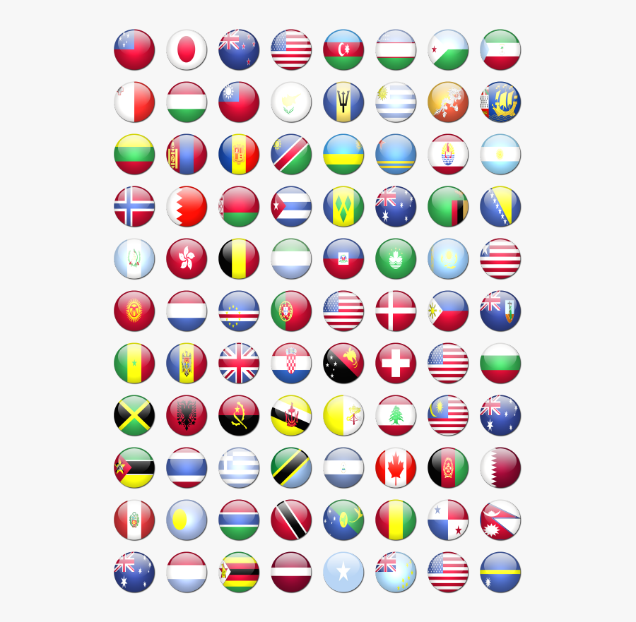 Rounded World Free Icons - Round Flags Of The World , Free Transparent ...